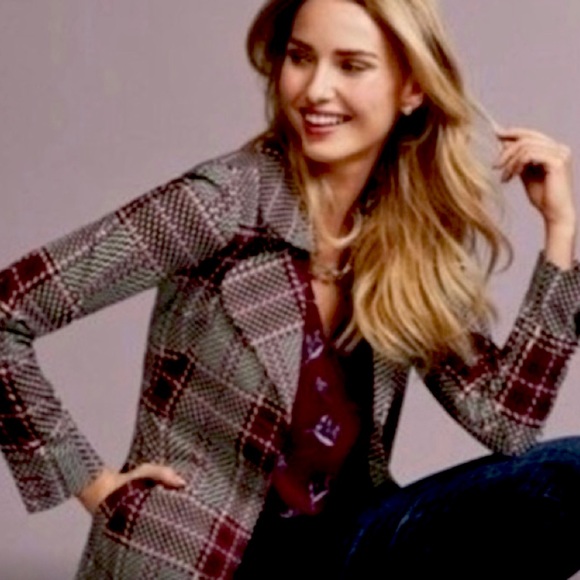 CAbi | Jackets & Coats | Cabi Womens Sovereign Pink Plaid Trench Coat ...